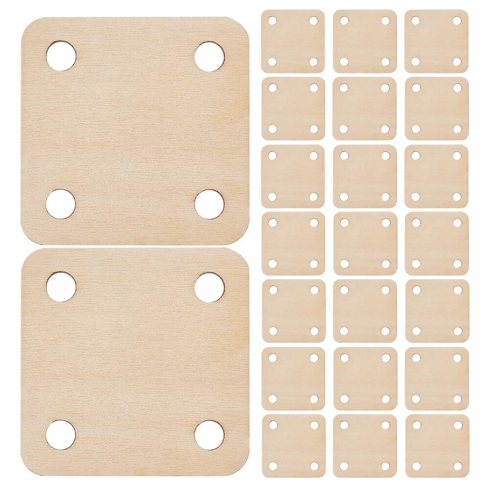 Деревянная ткацкая карточка 36 шт, планшет для ручного ткачества с 4 отверстиями, гладкая бежевая заготовка для ткацкого станка, творчество и рукоделие