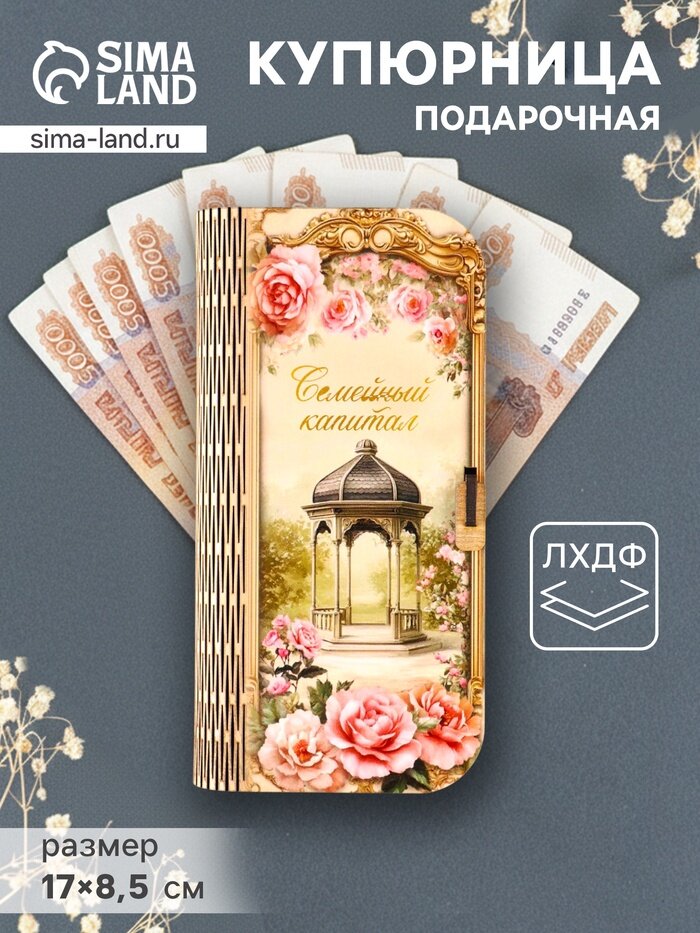 Купюрница подарочная «Семейный капитал», 17×8.5 см
