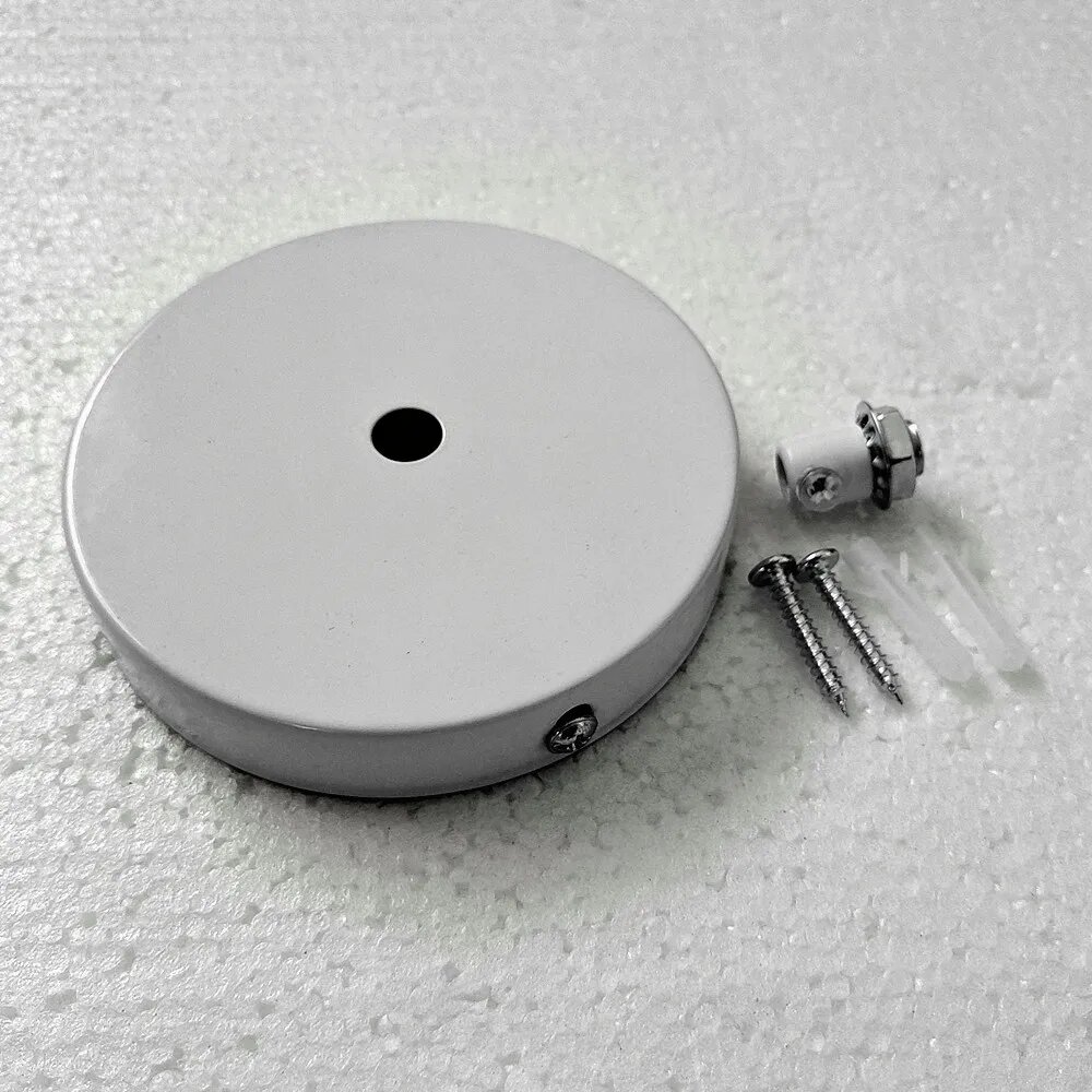 Металлическая потолочная пластина, круглая 8/10/12/15/18/20/25/30 см, черные/белые осветительные аксессуары для подвесного светильника, сделай сам + проволочный замок, основание лампы