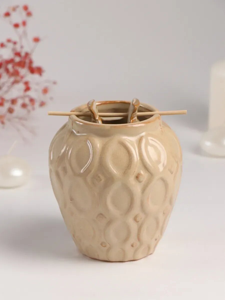 Аромалампа керамика Кувшин бежевая