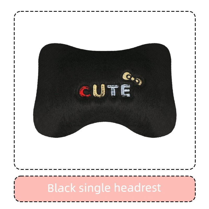 Милая мультяшная накидка на автомобильное сиденье для женщин на осень и зиму, плюшевый чехол-накидка на сиденье,