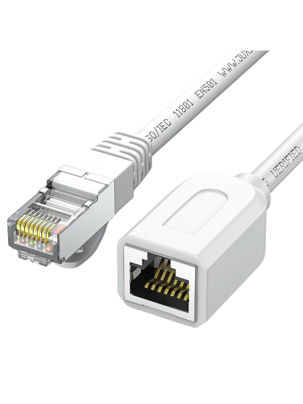Гибкий удлинитель сетевого кабеля Ethernet, адаптер RJ45 от мужчины к женщине
