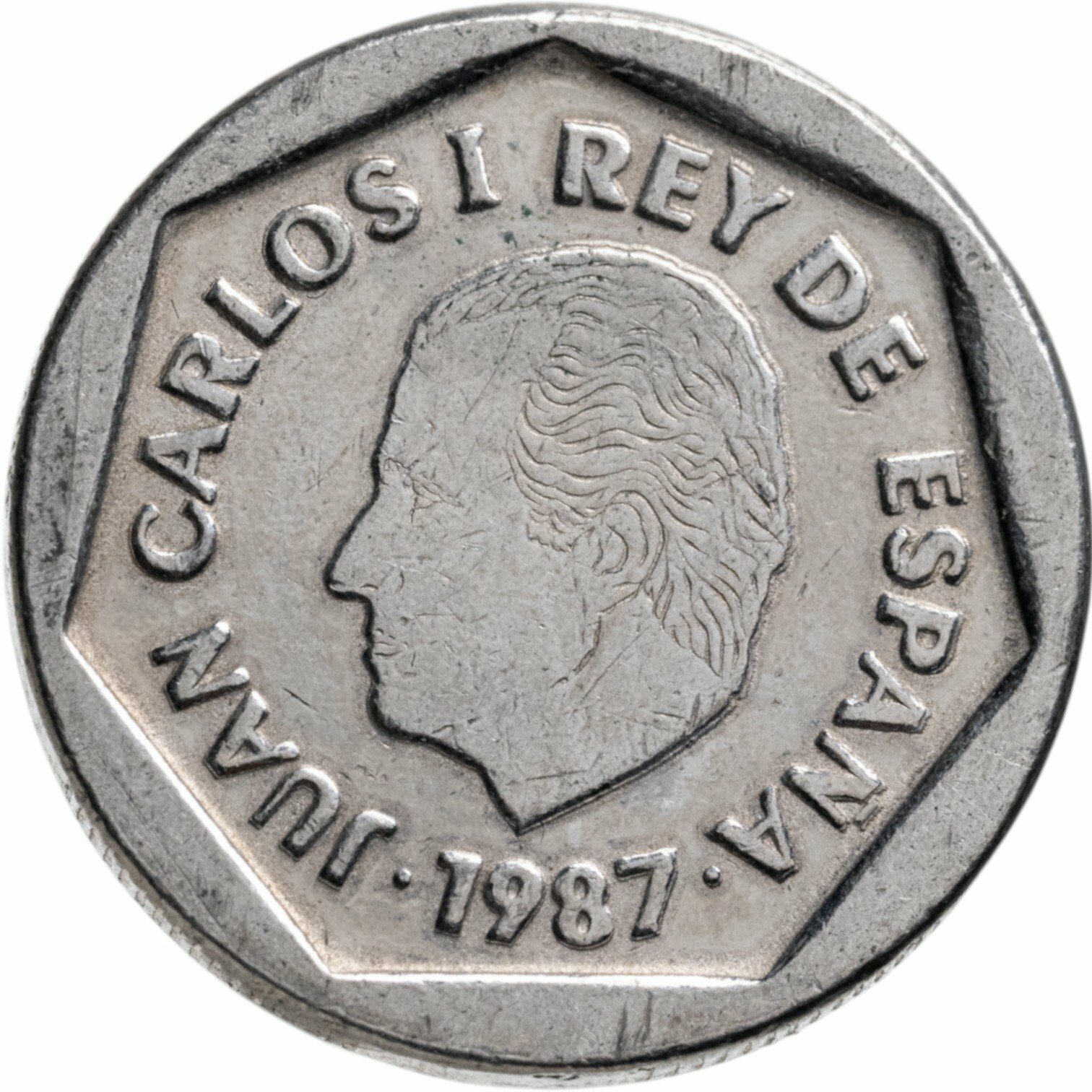 Испания 200 песет pesetas 1987, Мельхиор медь-никель, в сохранности VF-XF