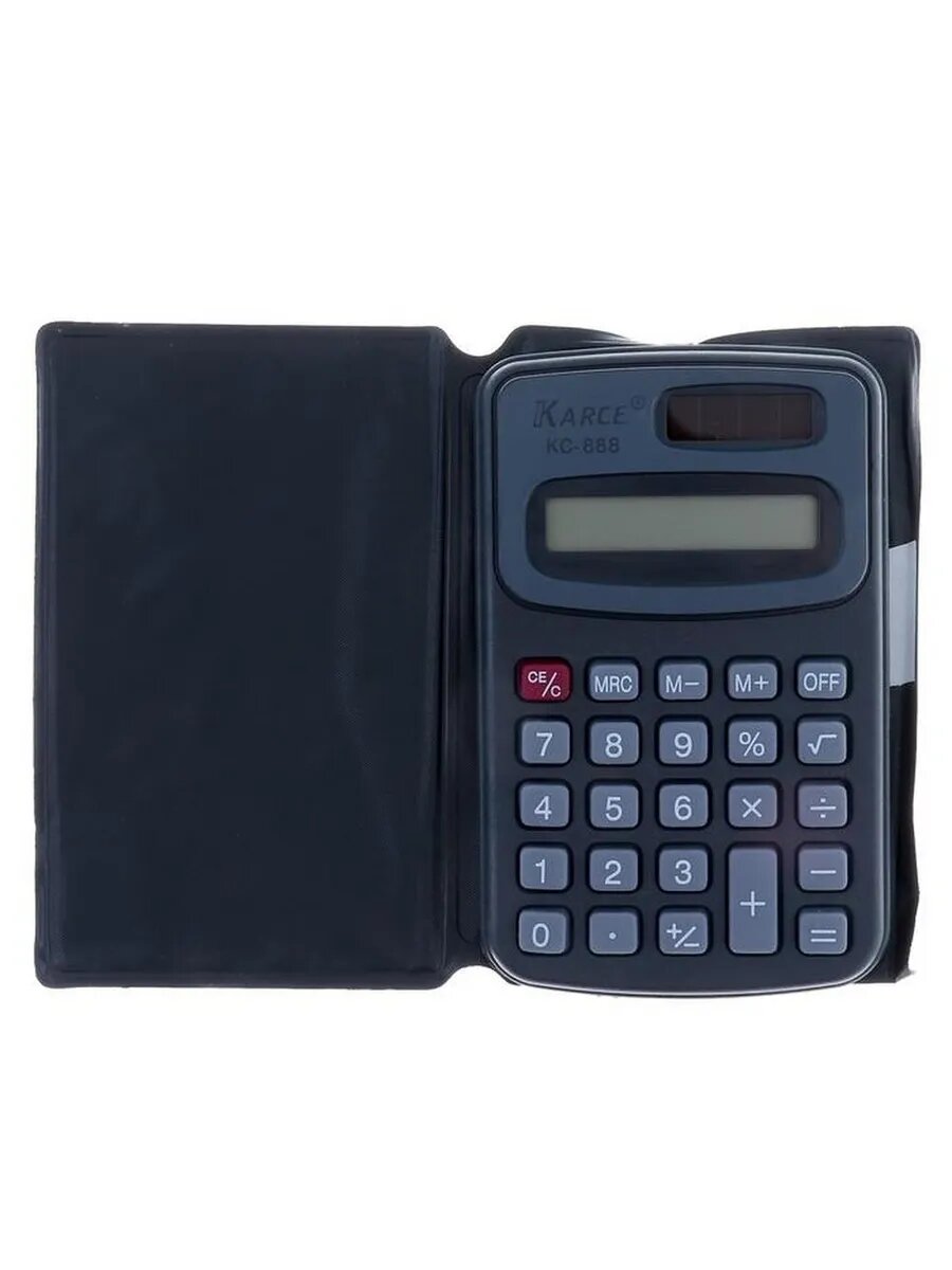 Карманный калькулятор с ярким дисплеем и чехлом