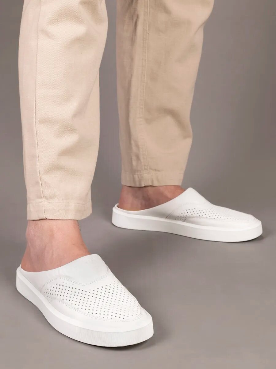 Сабо кожаные летние