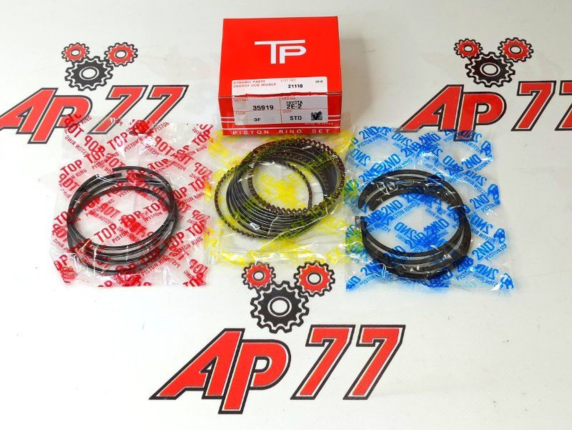 Кольца поршневые TPR, для автомобилей Toyota 2E, STD, TP35919