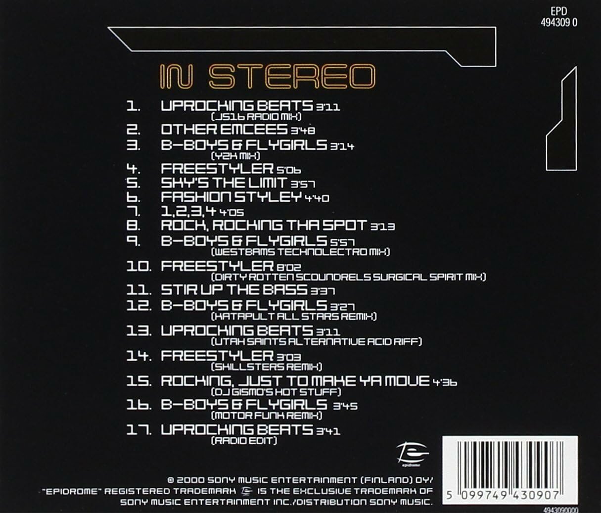 Bomfunk MC's IN STEREO (CD) расширенная версия бонусы Культовый альбом 1999 года Электро, брейкбит — фото 1