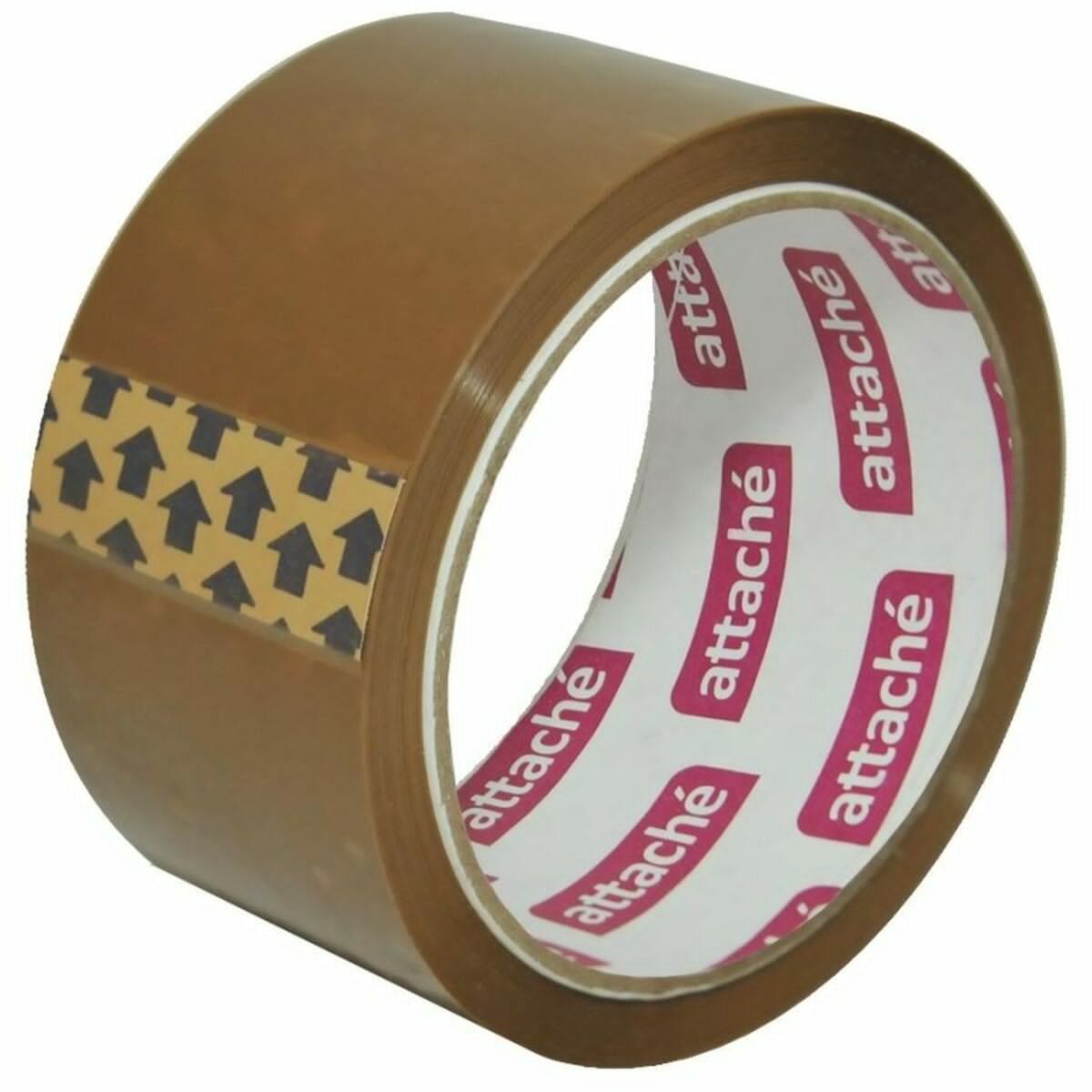 Клейкая лента (скотч) упаковочная Attache (50мм x 50м, 40мкм, коричневая)