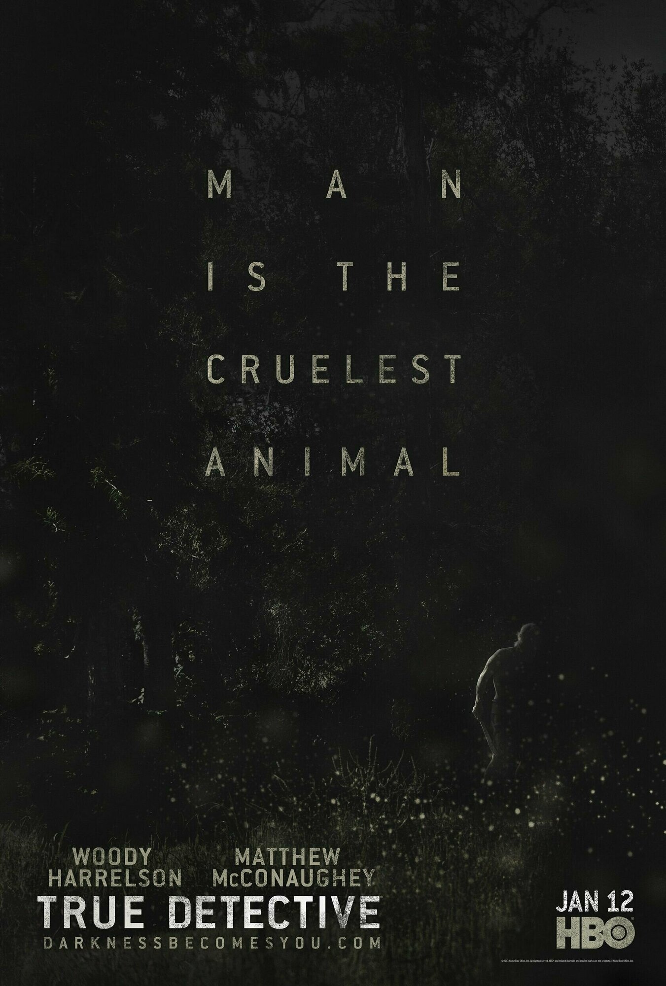 Плакат, постер Настоящий Детектив (True Detective, с 2014г) на бумаге, размер 30х42см