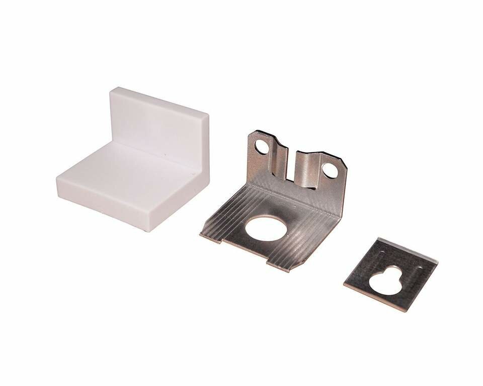 Навес L-образный FIRMAX в сборе(уголок, пластина, крышка), белый, 5 шт