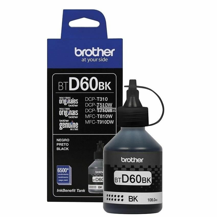 Чернила Brother BTD60BK, черные, 6500стр.