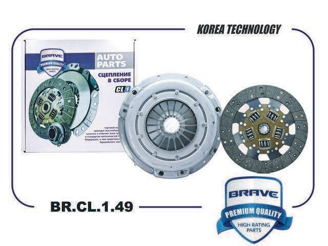Сцепление в сборе [корзина+диск] A21R22-1601090, A21R22-1601130 BR. CL.1.49 ГАЗ A21R22 Next 280 мм BRAVE арт. BR. CL.1.49