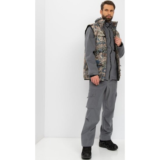 Костюм демисезонный Huntsman Тайга-3 Лабиринт/Серый Alova, разм. 60-62/170-176