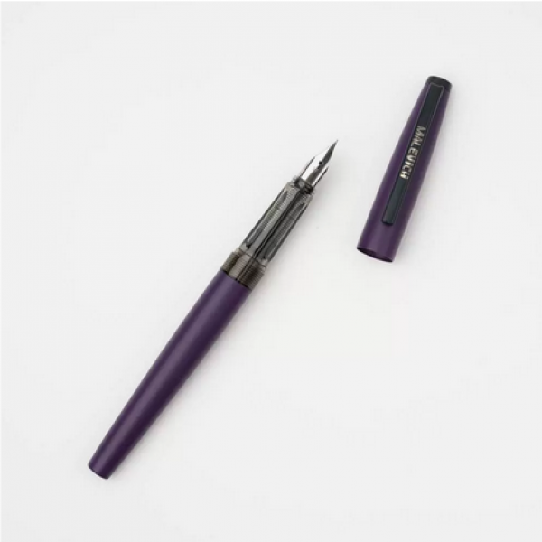 Ручка перьевая Малевичъ с конвертером, перо EF 0,4 мм, цвет: фиолетовый