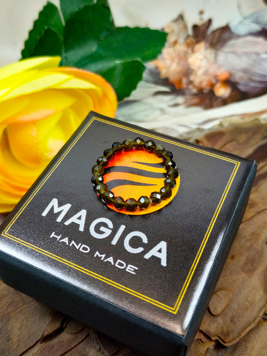 Кольцо, обсидиан