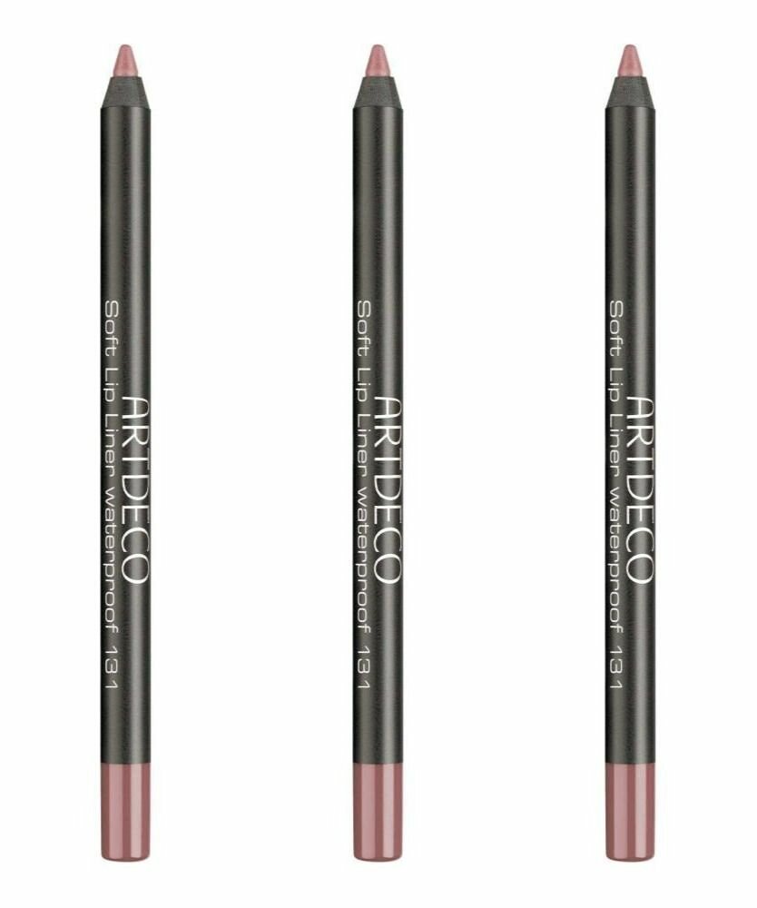ARTDECO Водостойкий карандаш для губ Soft Lip Liner Waterproof тон 131, 3 штуки