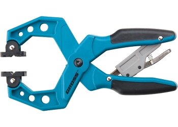 Струбцина клещеобразная, пластиковый корпус, храповый механизм жесткой фиксации,1-1/2 дюйма/38 мм GROSS