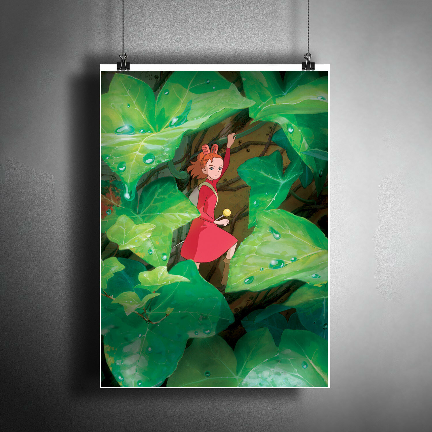 Постер плакат для интерьера "Аниме, манга, мультфильм: Ариэтти из страны лилипутов. Anime Arriety" / A3 (297 x 420 мм)