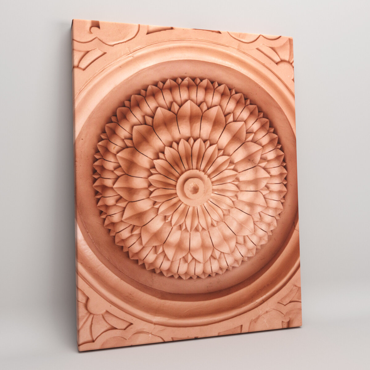 Картина на холсте (интерьерный постер) "Лепнина" архитектура, скульптура, с деревянным подрамником, размер 30x40 см