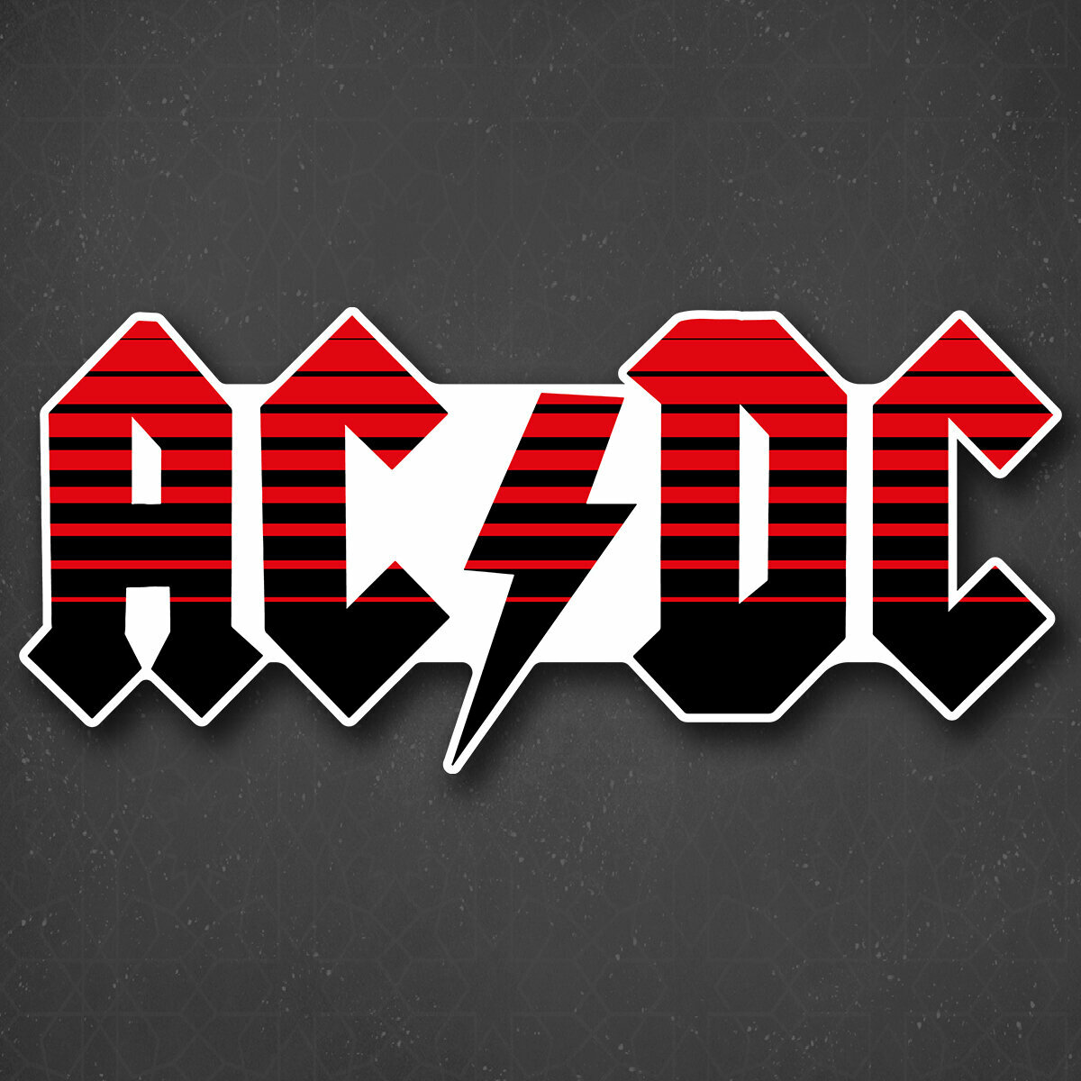 Наклейка на авто "AC DC" 24x10 см
