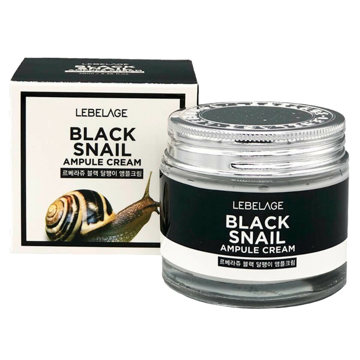 Ампульный крем с муцином чёрной улитки, 70 мл, Lebelage