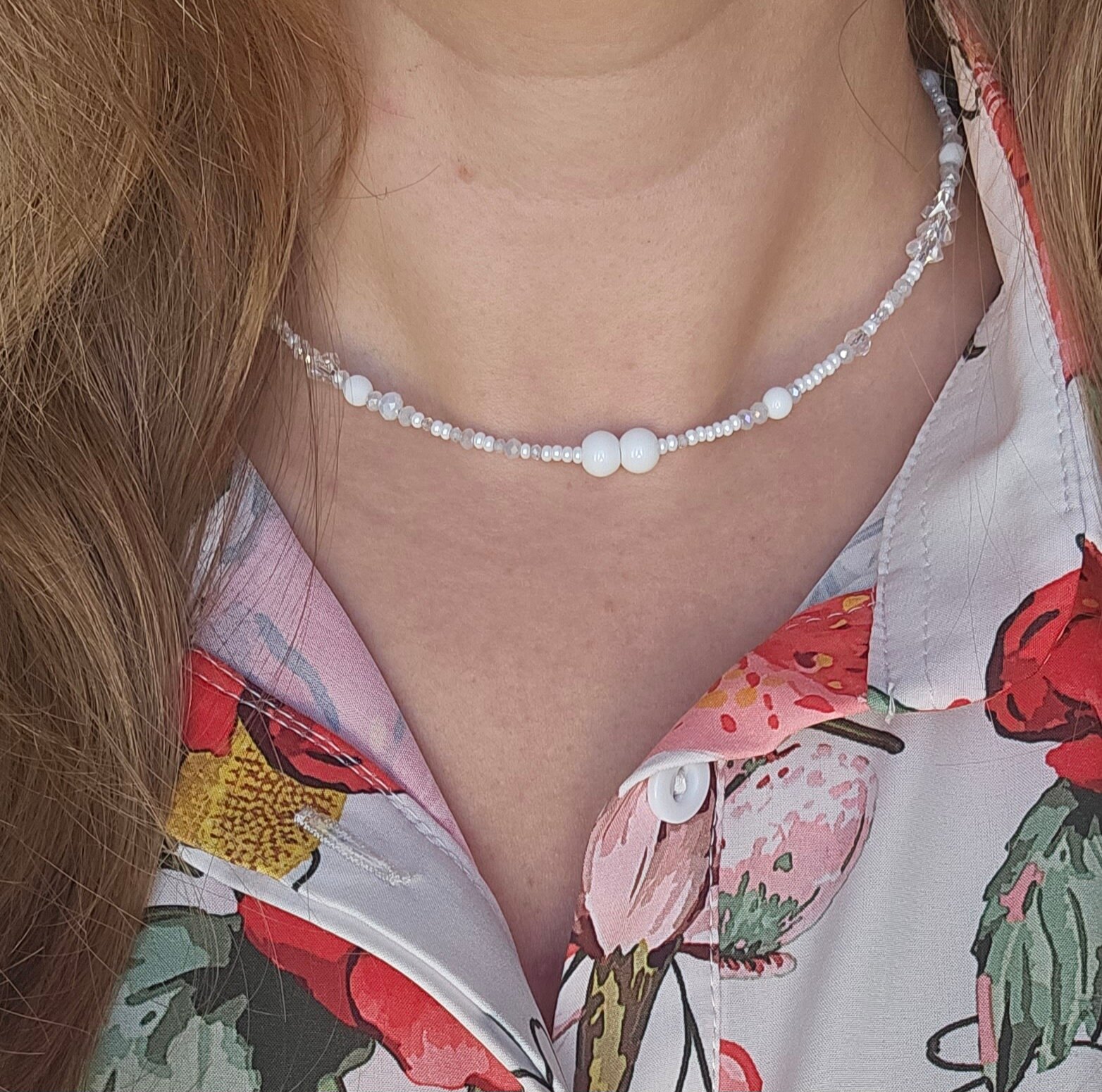 Чокер, стекло, бисер