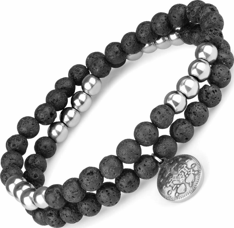 Эластичный браслет, гематит