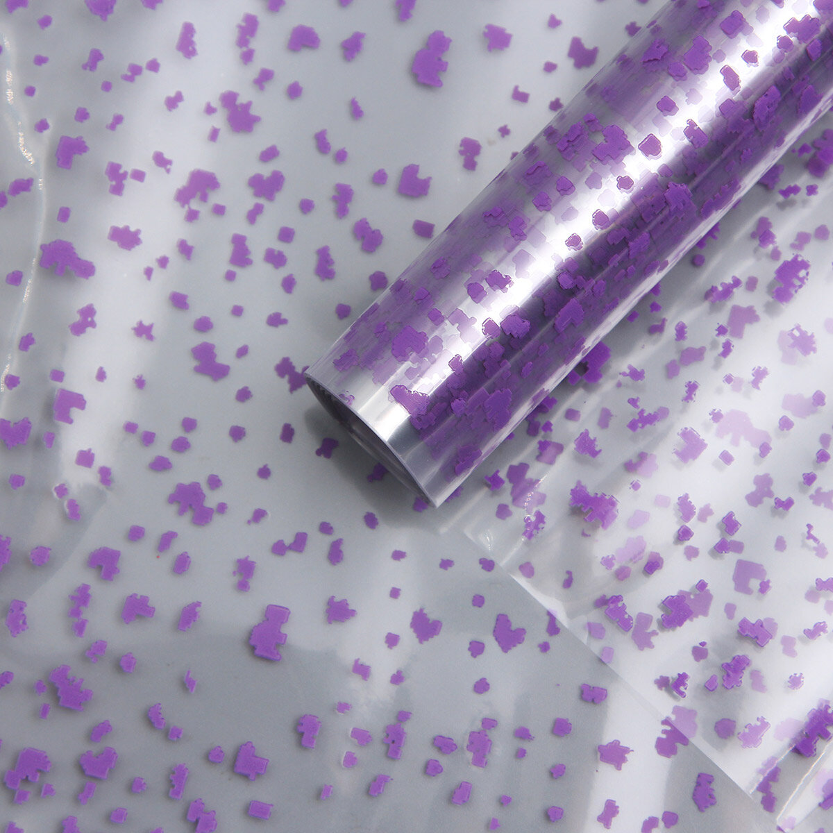 Пленка упаковочная для цветов и подарков 'Мошка' (филетовая), 70см*9,14м, Айрис