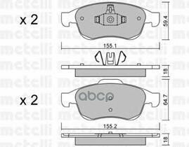 Колодки тормозные Metelli арт. 22-0817-0