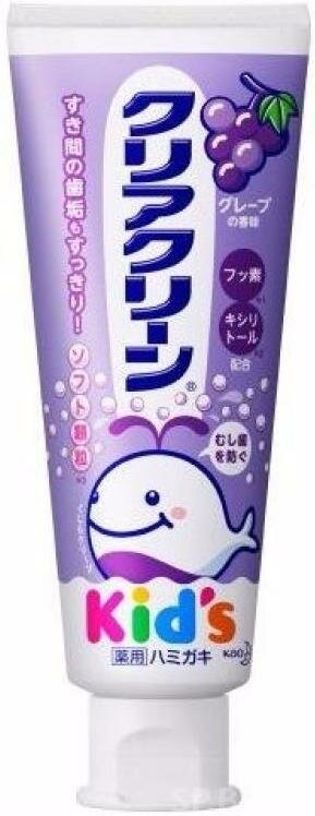 Kao Clear Clean Зубная паста детская с мягкими микрогранулами для деликатной чистки зубов Виноград 70 гр