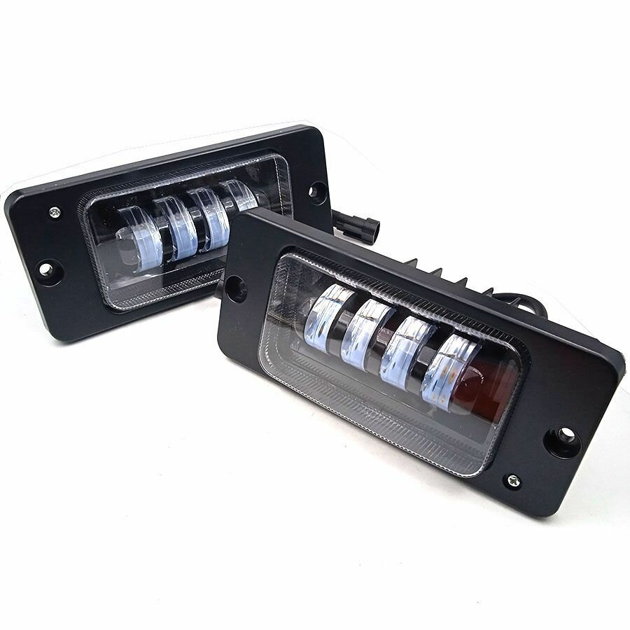 Фара противотуманная Камаз светодиодная, белый/желтый свет 2шт