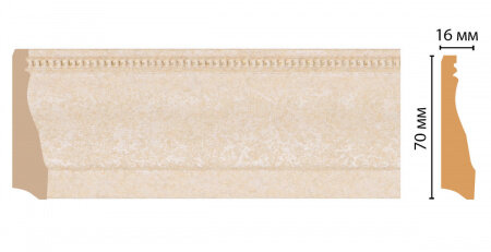 Плинтус Напольный Decomaster 193-18D В70хШ16хД2400 мм / Декомастер.