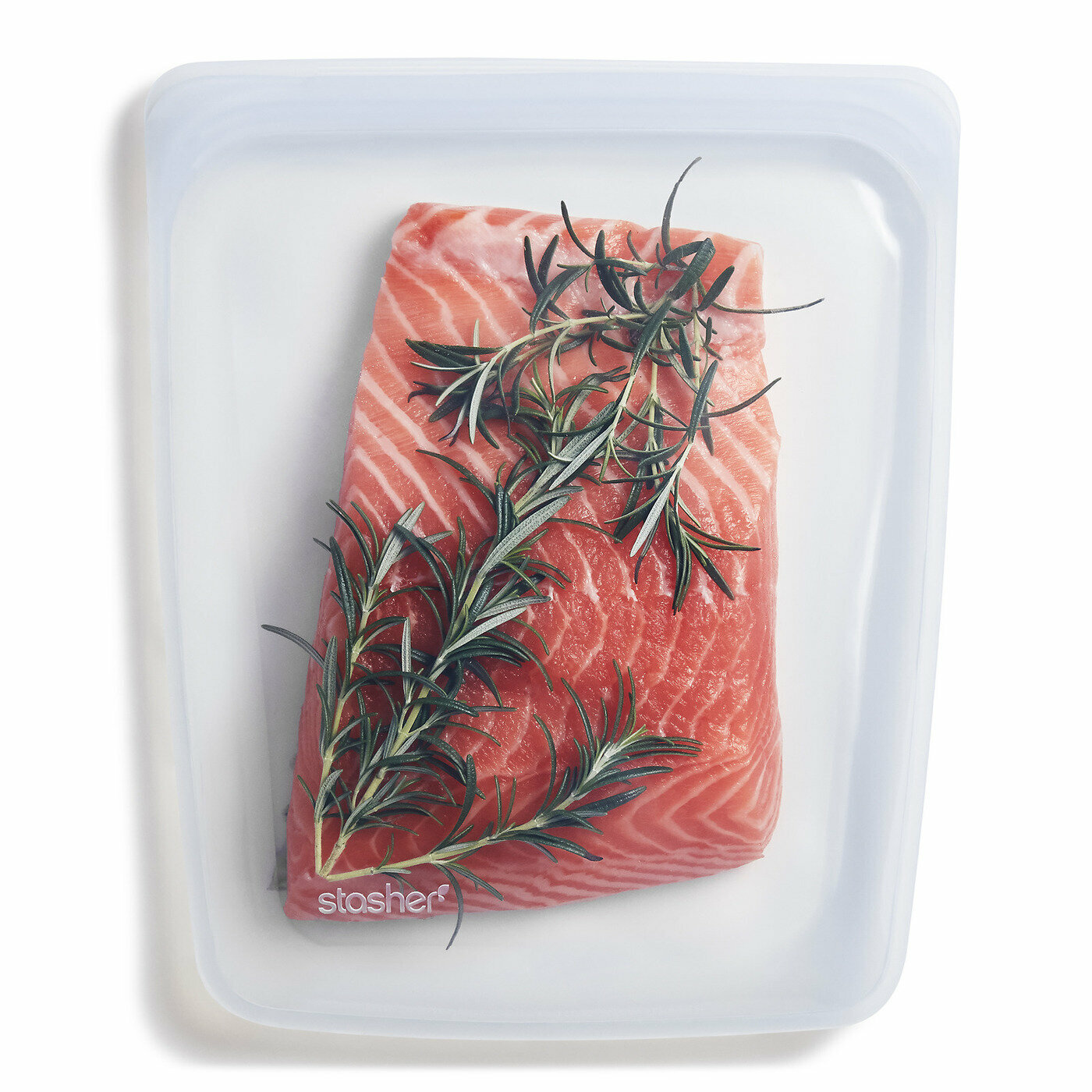 Силиконовый контейнер Stasher, Half-Gallon (1920мл), CLEAR / Ланч бокс для хранения еды / Контейнер универсальный