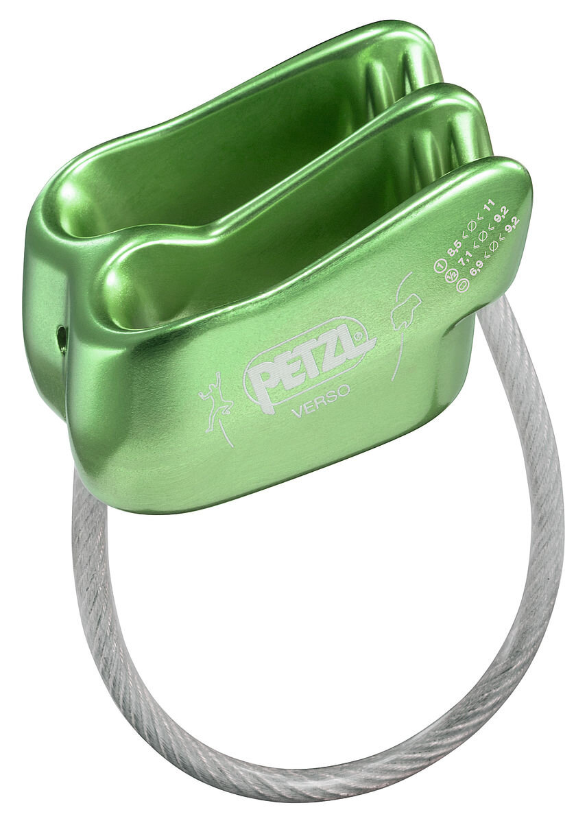 Страховочно-спусковое устройство Petzl VERSO new green