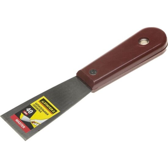 Шпатель Stayer "MASTER" c пластмассовой ручкой, 40мм 1003-040