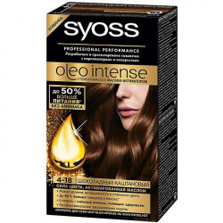 Набор из 3 штук Краска для волос SYOSS Oleo Intense 4-18 Шоколадный каштановый