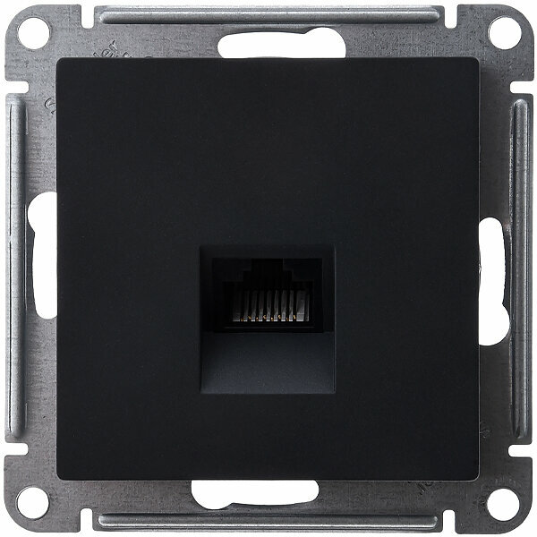 Механизм Atlas Design ATN001483 розетки компьютерной RJ45 кат. 5е с/п базальт Schneider Electric (2 шт. в наборе)