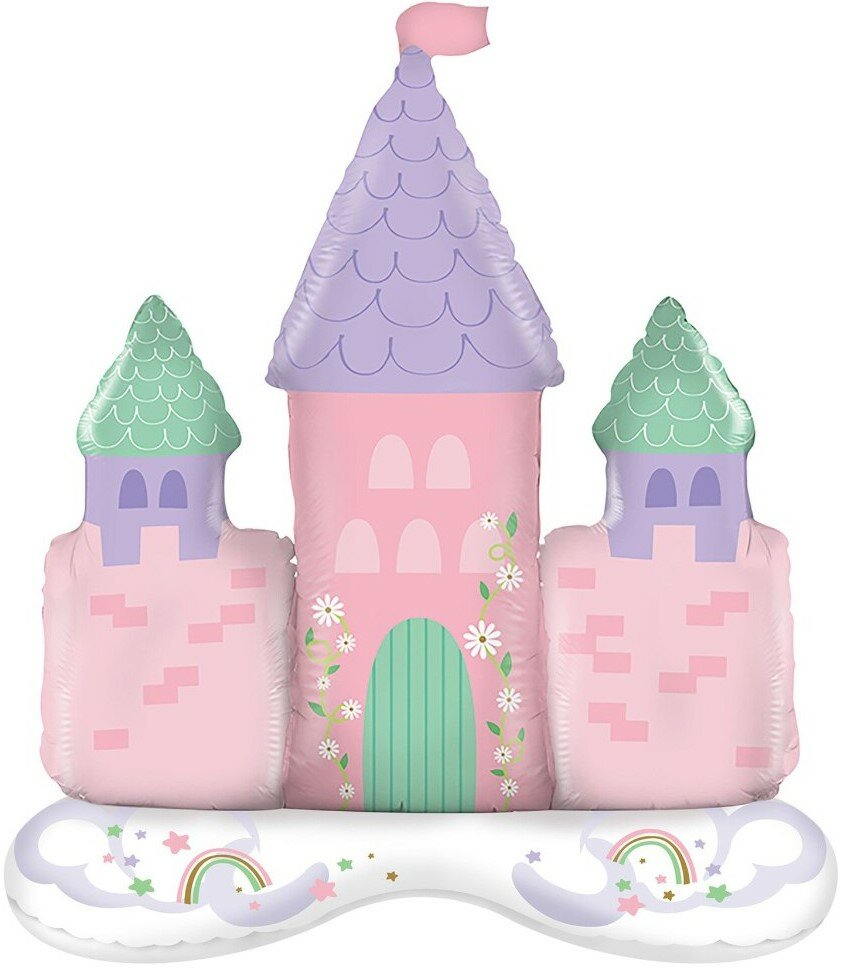 Шар 3D (34'/86 см) Фигура на подставке, Замок принцессы, 1