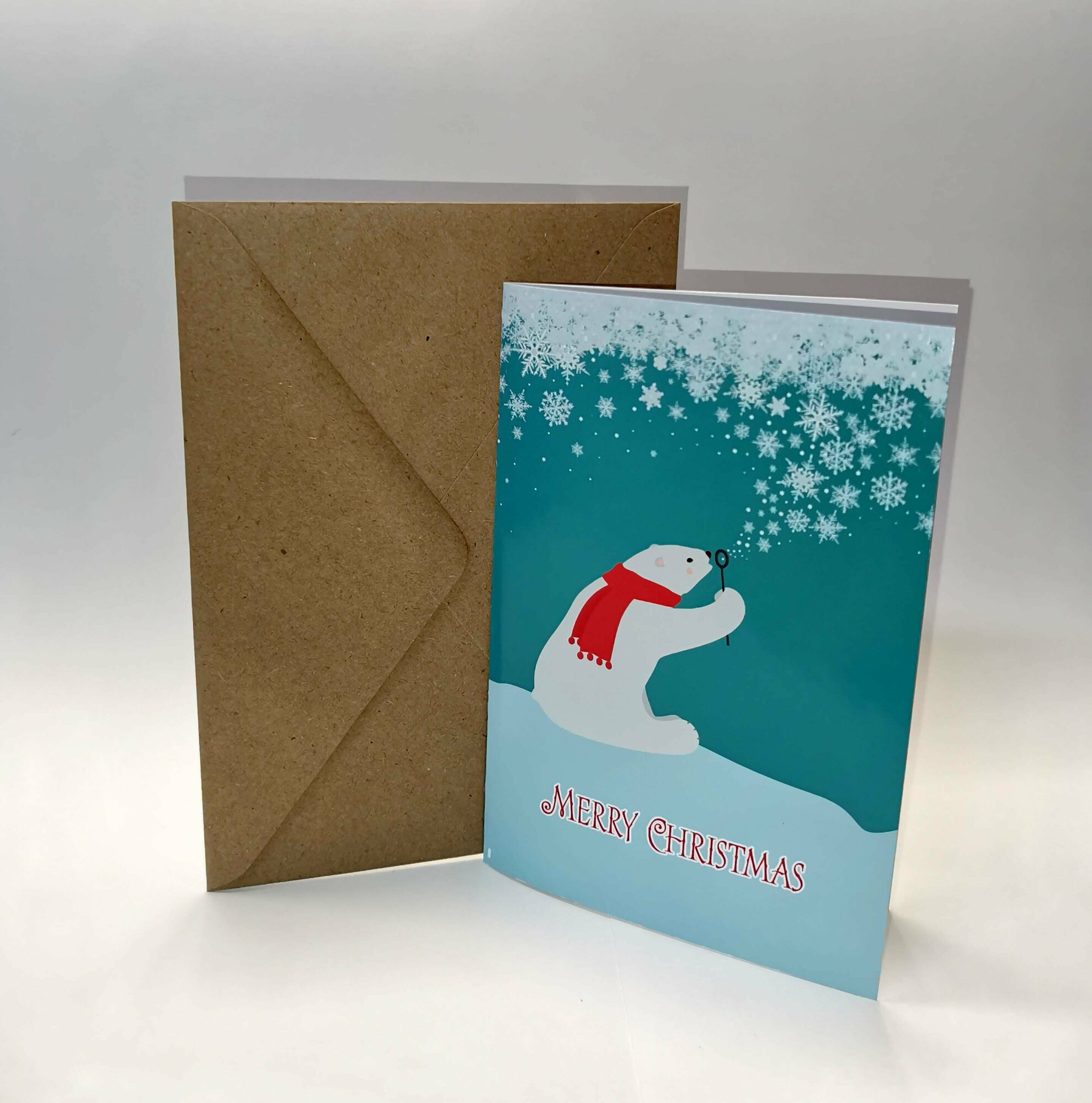 Авторская открытока "Белый мишка"