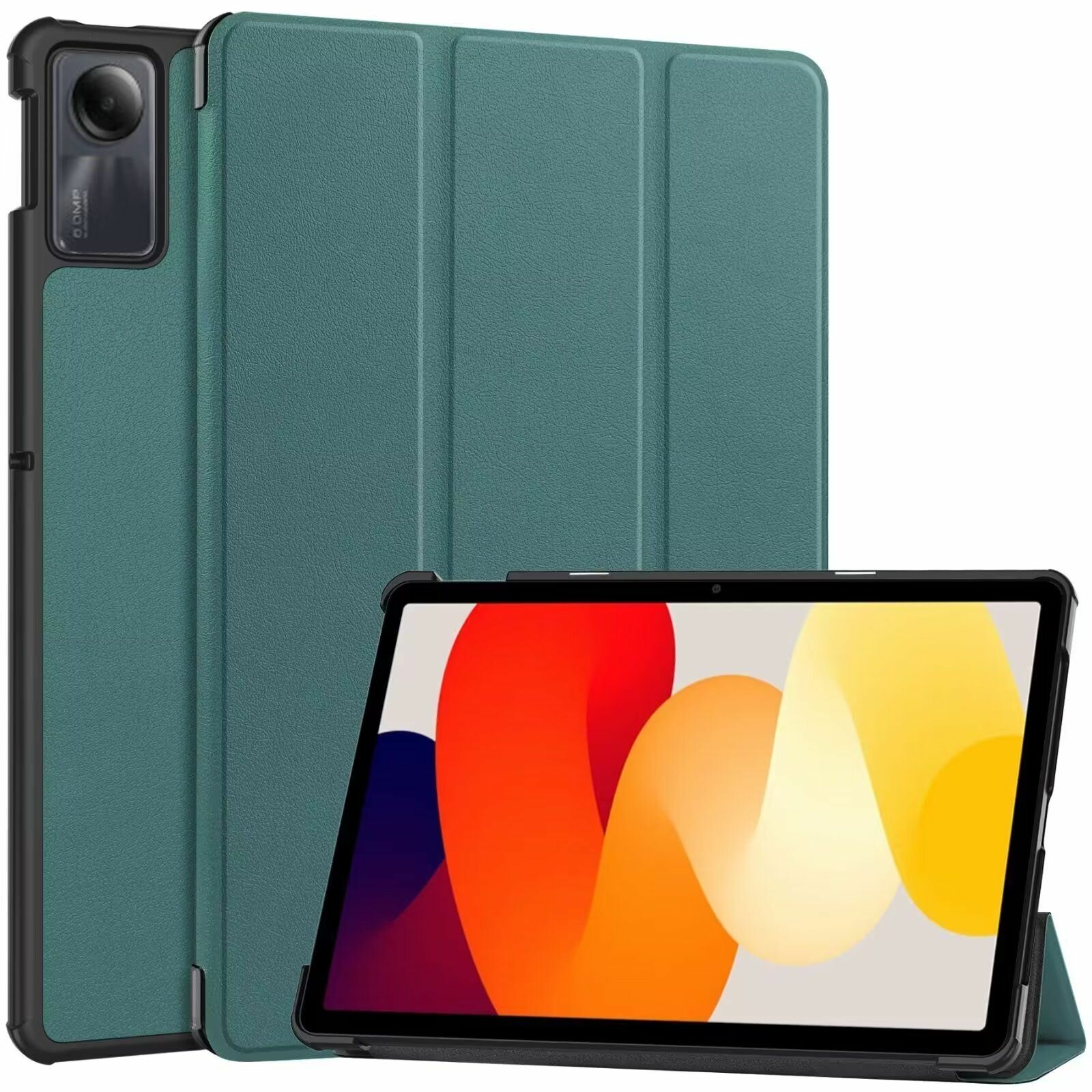 Чехол на Xiaomi Pad 5 Pro 12.4 / Ксиаоми Пад Про 12.4 дюйма, 2022 года, умный с магнитом, темно-зеленый