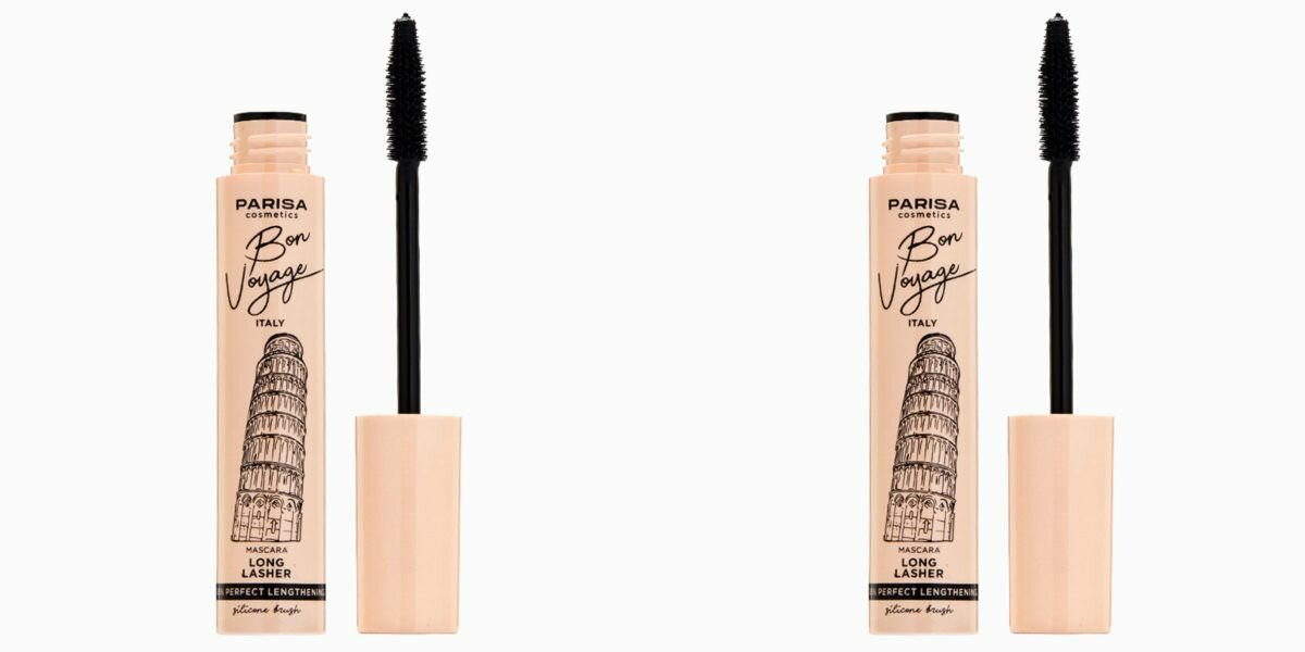 Parisa Тушь для ресниц М-117 Италия Long Lashes, силиконовапя кисть, 2 шт.