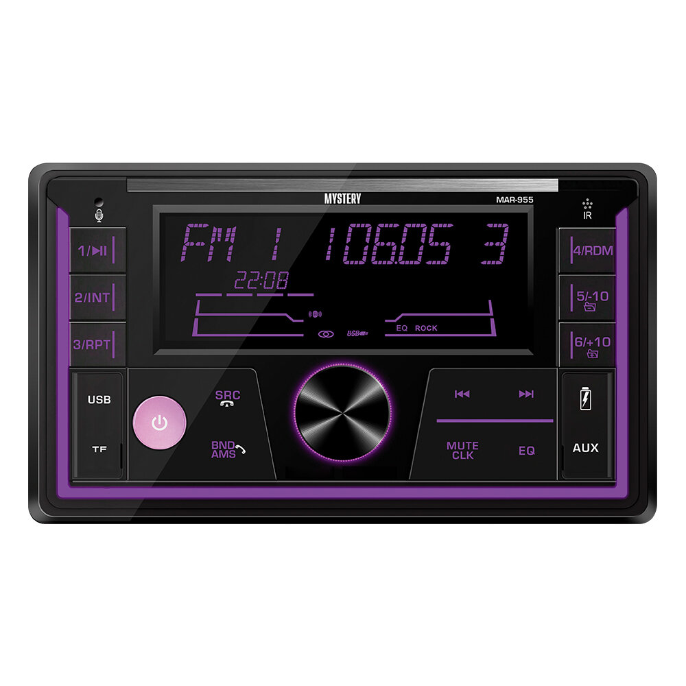Автомагнитола Mystery MP3/WMA MAR-955 2DIN 4х50Вт, Bluetooth мульти подсветка
