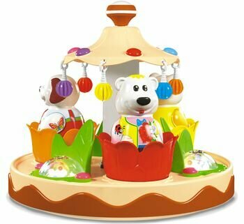 Юла Карусель Тортик (свет, звук) (пластик) (в пакете) (от 1 года) 02100, (Стеллар) ()