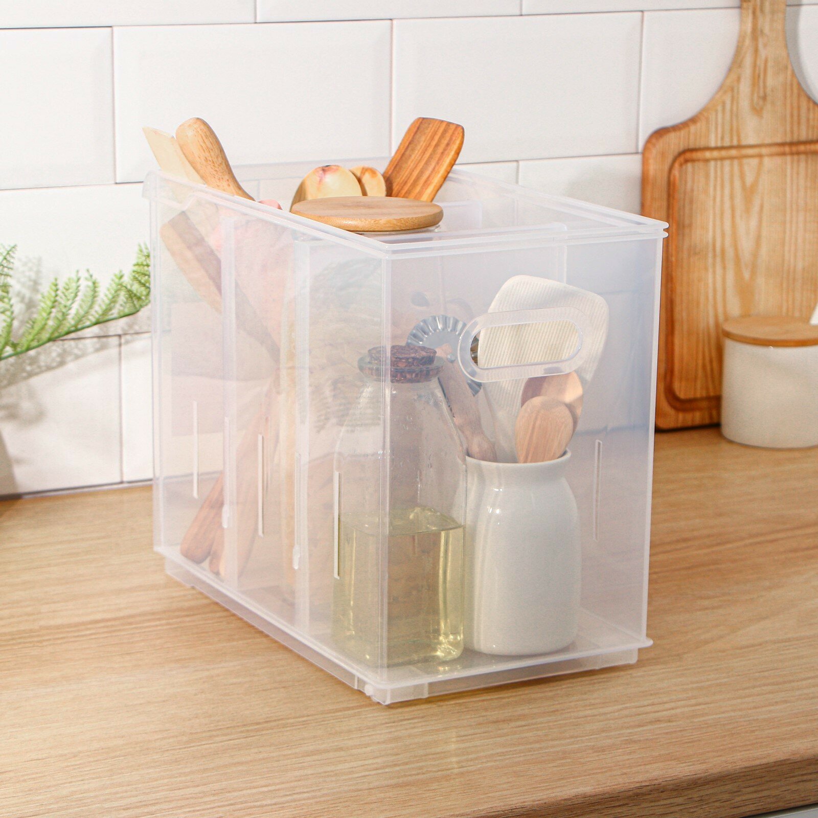 Контейнер для хранения без крышки ROLLY, 10.6 л, 16.8×30.5×24.2 см, прозрачный