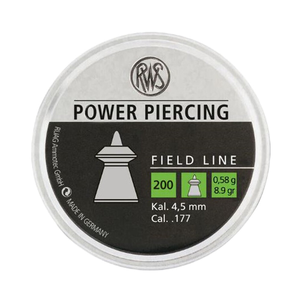 Пули для пневматики RWS Power Piercing 4,5 мм 0,58 г 200 шт