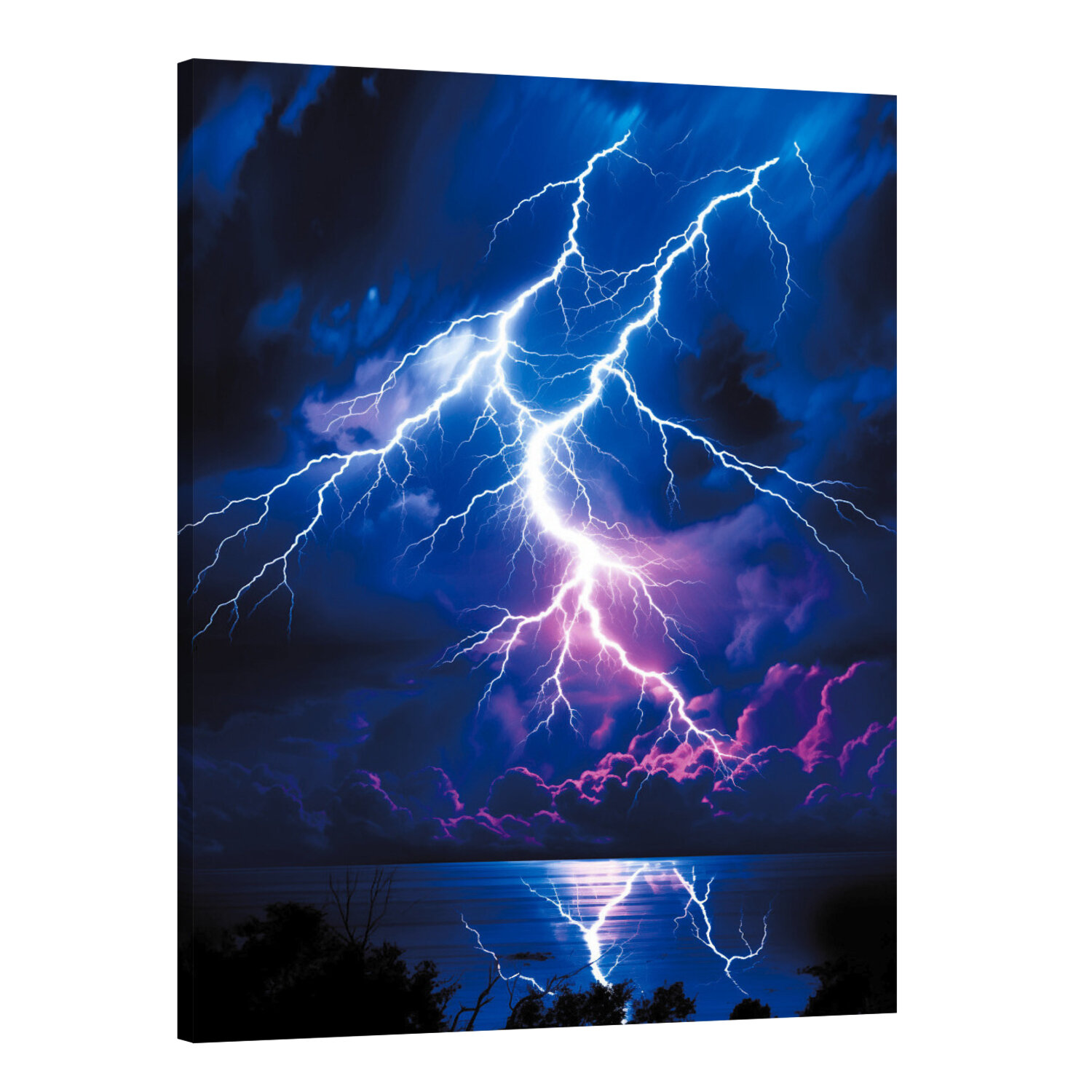Интерьерная картина 50х70 "Танец молний"