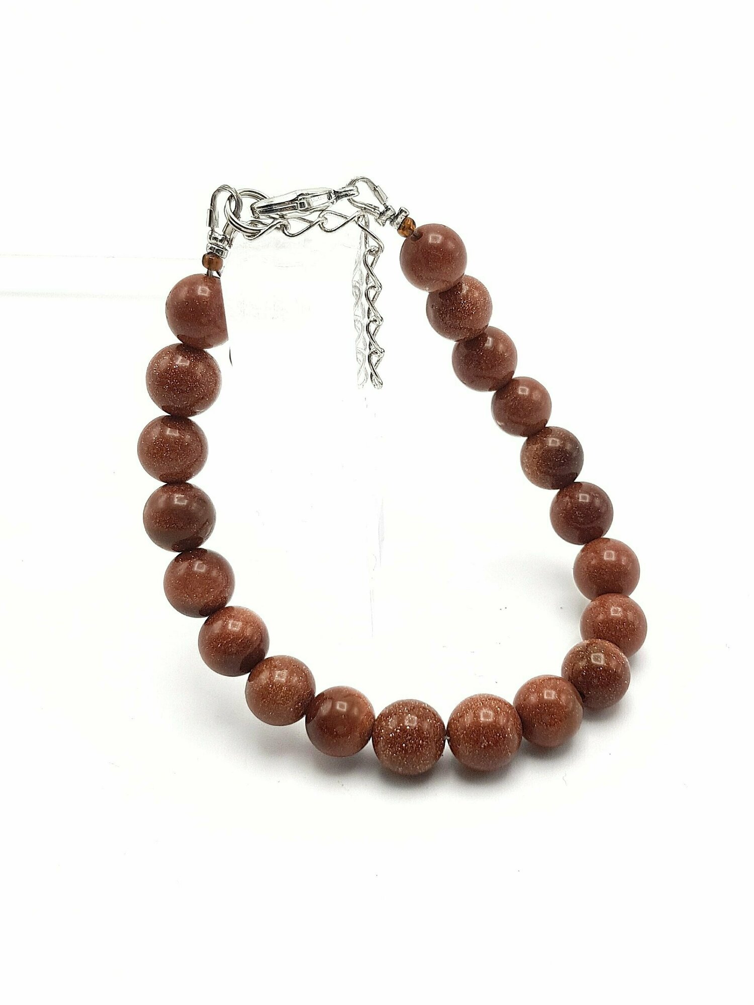 Браслет, авантюрин, искусственный камень