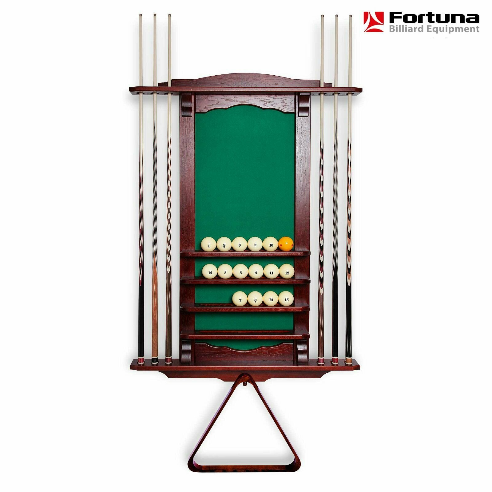 Киевница для бильярда, Fortuna Флоренция для 6 киев, коричнево-красная
