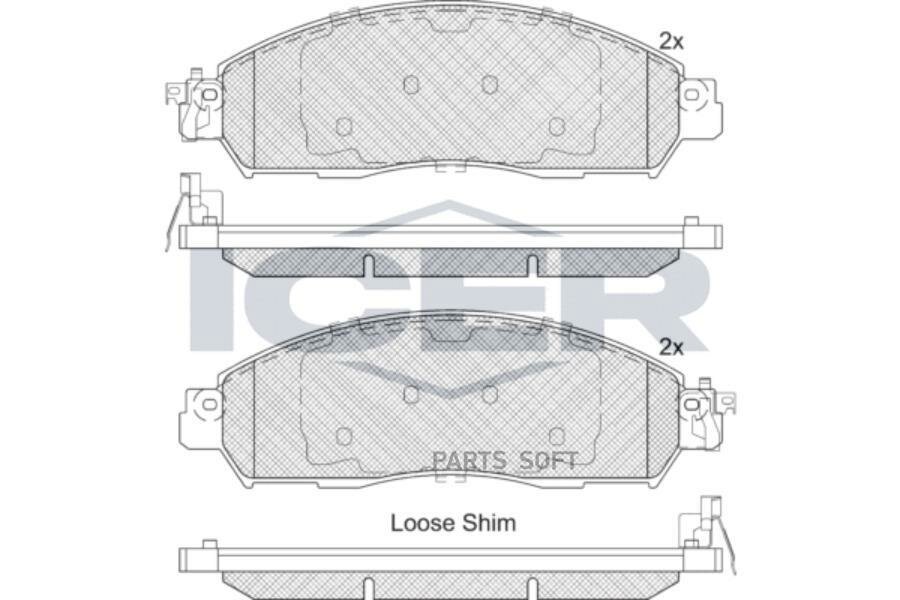 ICER 182249-203 Колодки торм. диск. передн. NISSAN SERENA (05/18-) NV200 2010- ()