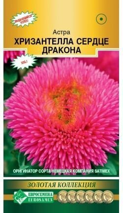 Астра китайская хризантелла сердце дракона 5 семян х 1 упаковка) /Евросемена